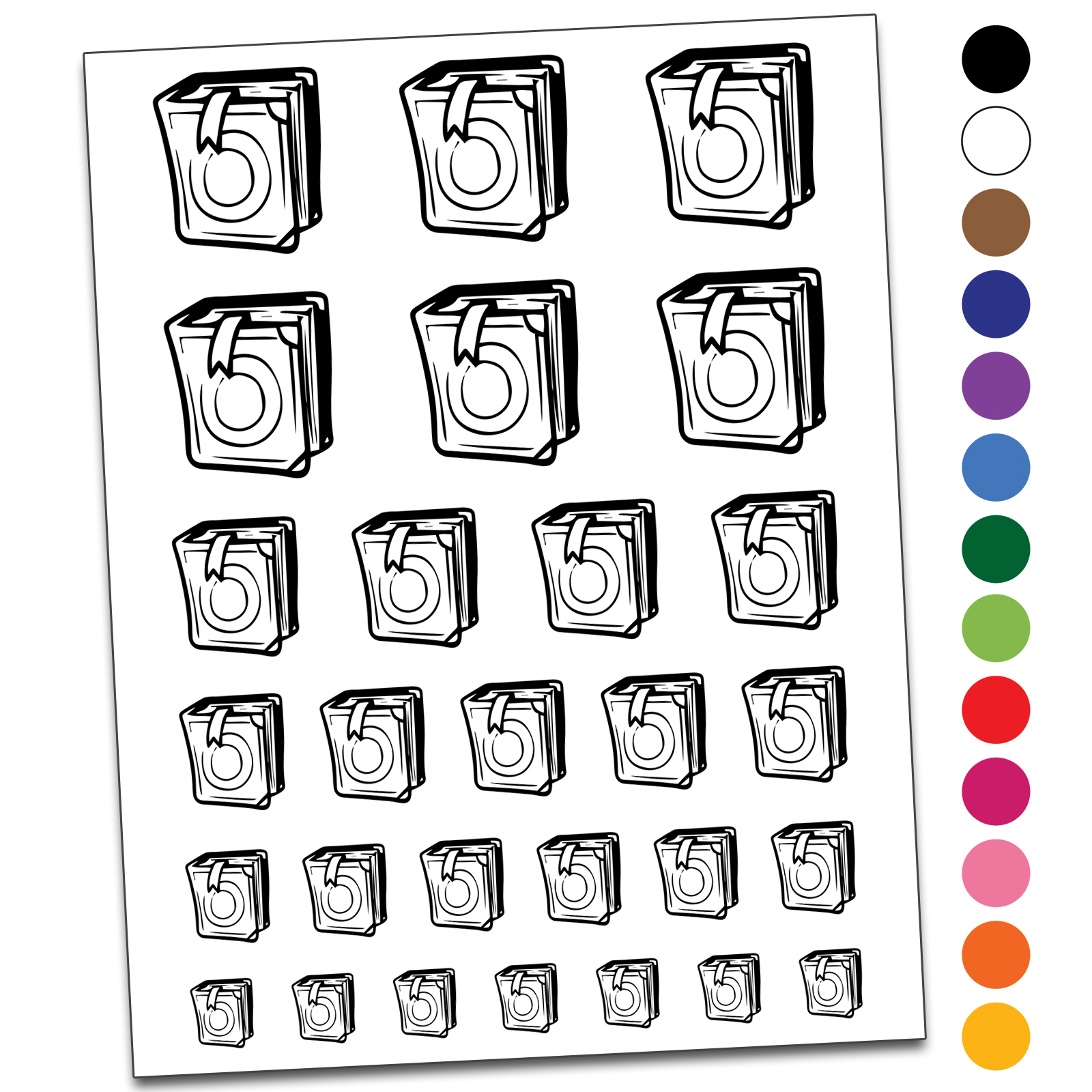 Book Tome with Bookmark Water Resistant Temporary Tattoo Set Fake Body ...