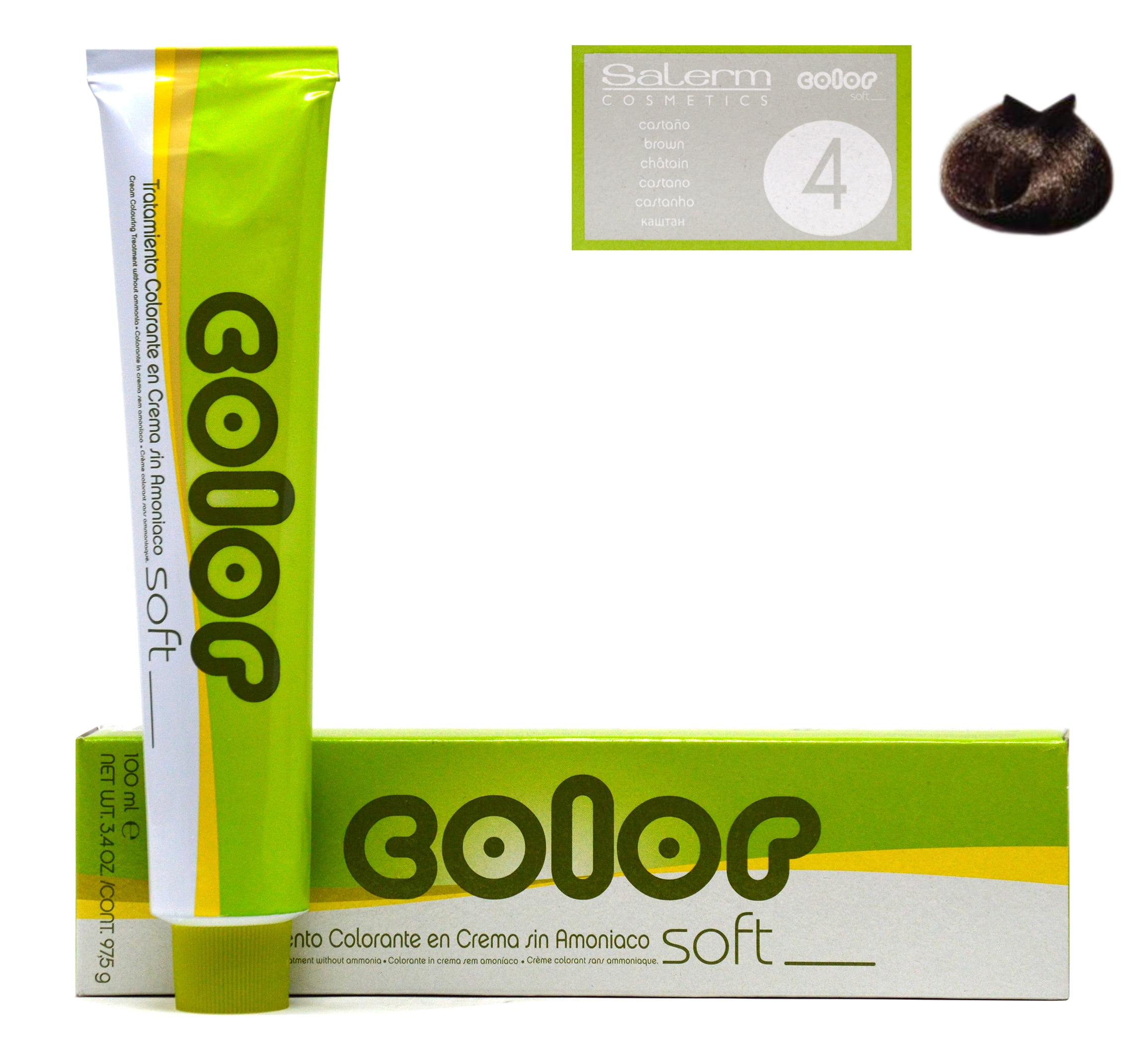 SALERM COLOR SOFT SEMI-PERM COLORING CREAM (Brown - 4) - Walmart.com