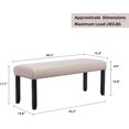 Duhome Upholstered Entryway Bench Fabric Bedroom Bench Ottoman Bench