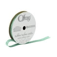 Offray Ribbon, Aqua Blue 3/8 inch Galena Metallic Ribbon, 9 feet ...