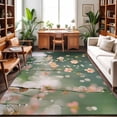 Area Rug 3x5ft Pink Flowers Petals Washable Area Rugs for Living Room ...