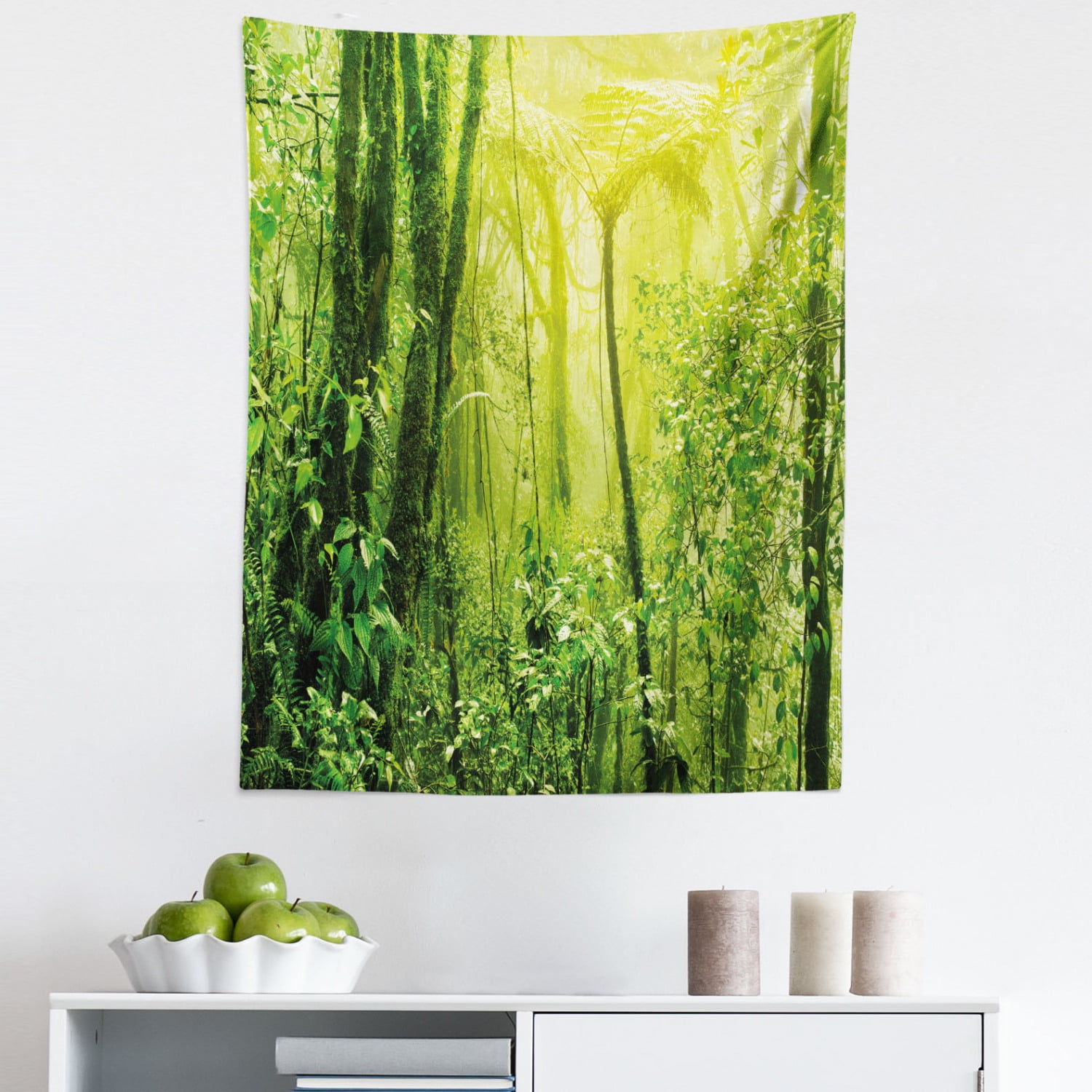 Nature Tapestry, Tropical Amazon Wildlife Nature Forest with Branches ...
