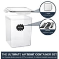 5.2L Plastic Food Storage Containers 4 Piece Set with Measuring Cups ...