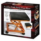 Foldable Wooden Footrest with Adjustable Height and Wheels - Black ...