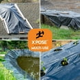 Black Poly Sheeting - 10 x 100 Feet Heavy Duty, 5.2 Mil Thick Black Plastic Tarp Waterproof ...