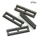 4pcs DIP IC Chip Socket Adapter Round Pin 28P 2.54mm Pitch IC Socket ...