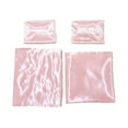Ntbed Queen Size Pink Satin Luxury Silky Bed Sheets 1800 Thread Count Microfiber Sheet Set 4