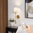 Wallchiere Sconce Rechargeable 5000mAh Gold Wall Lamp Set Living Room ...