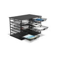 TRU RED Metal Desk Folder Holder, 12-Compartment Wire Mesh Organizer ...