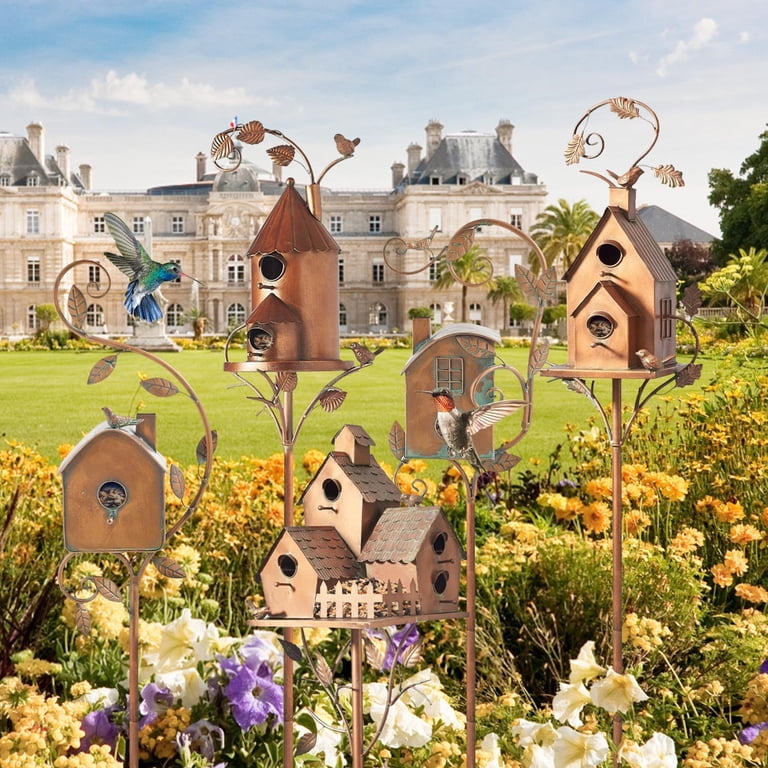 Backyard Garden Bird Houses Metal Bird Cages Garden Bird House With