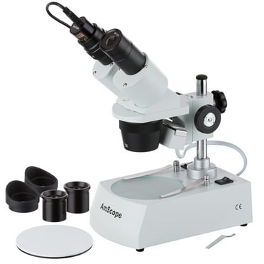 AmScope 40X-2500X LED Digital Binocular Compound Microscope with 3D ...