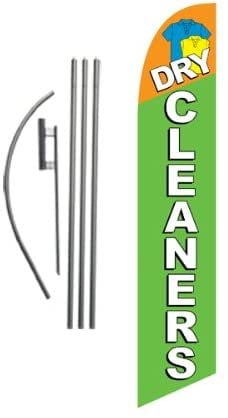 Dry Cleaners Advertising Feather Banner Swooper Flag Sign with Flag ...