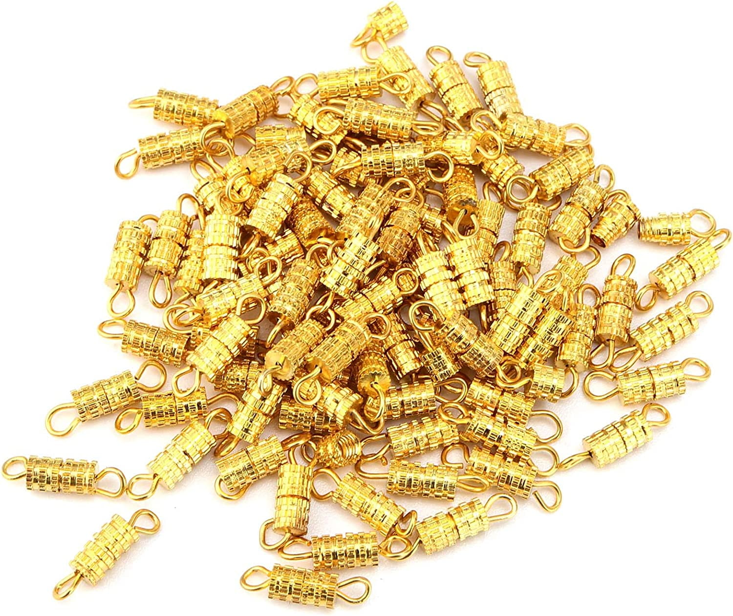 300 Sets 14 x 3.5 mm Barrel Screw Clasps for Jewelry Making, Copper and ...
