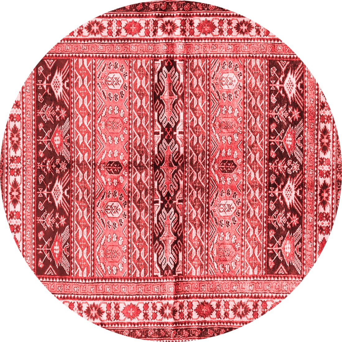 Ahgly Company Indoor Round Persian Red Traditional Area Rugs, 5' Round ...