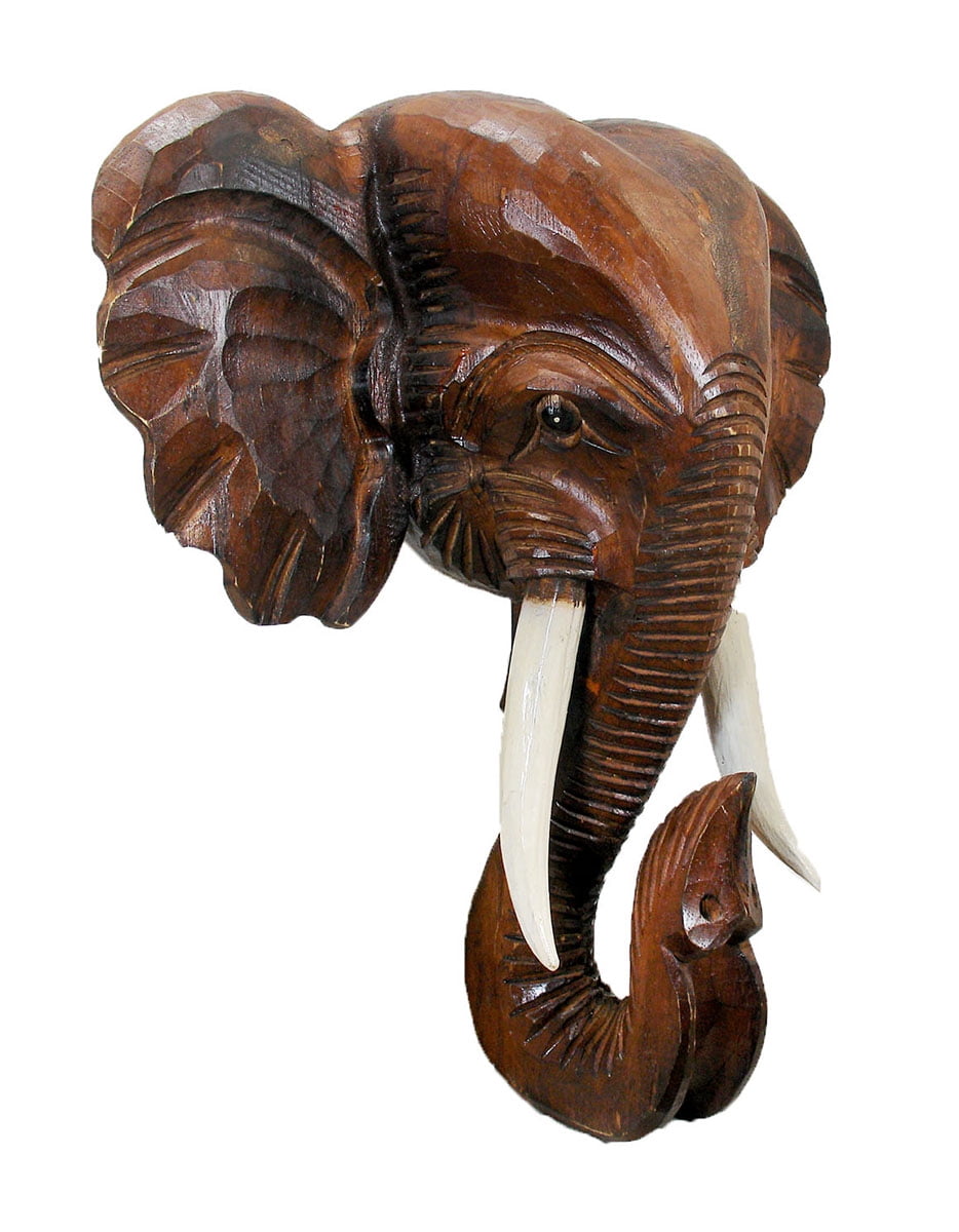 Home Décor Home & Living detailed work hand carved light wood Vintage ...