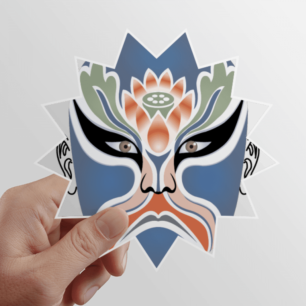 Peking Opera Head Colorful Xiangjianghui Sun Vinyl Sticker Luggage ...