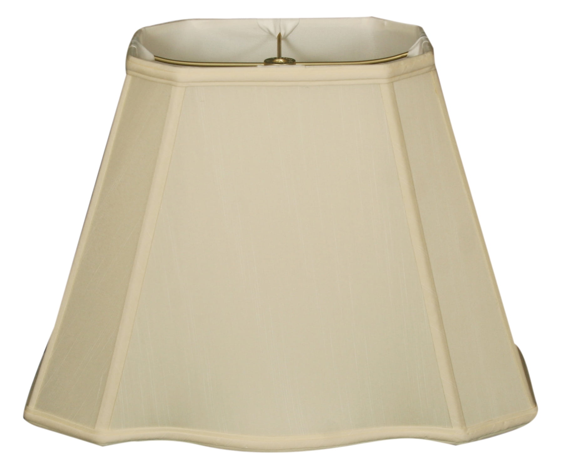 Royal Designs 12" Fancy Bottom Rectangle Lamp Shade Eggshell - Walmart.com