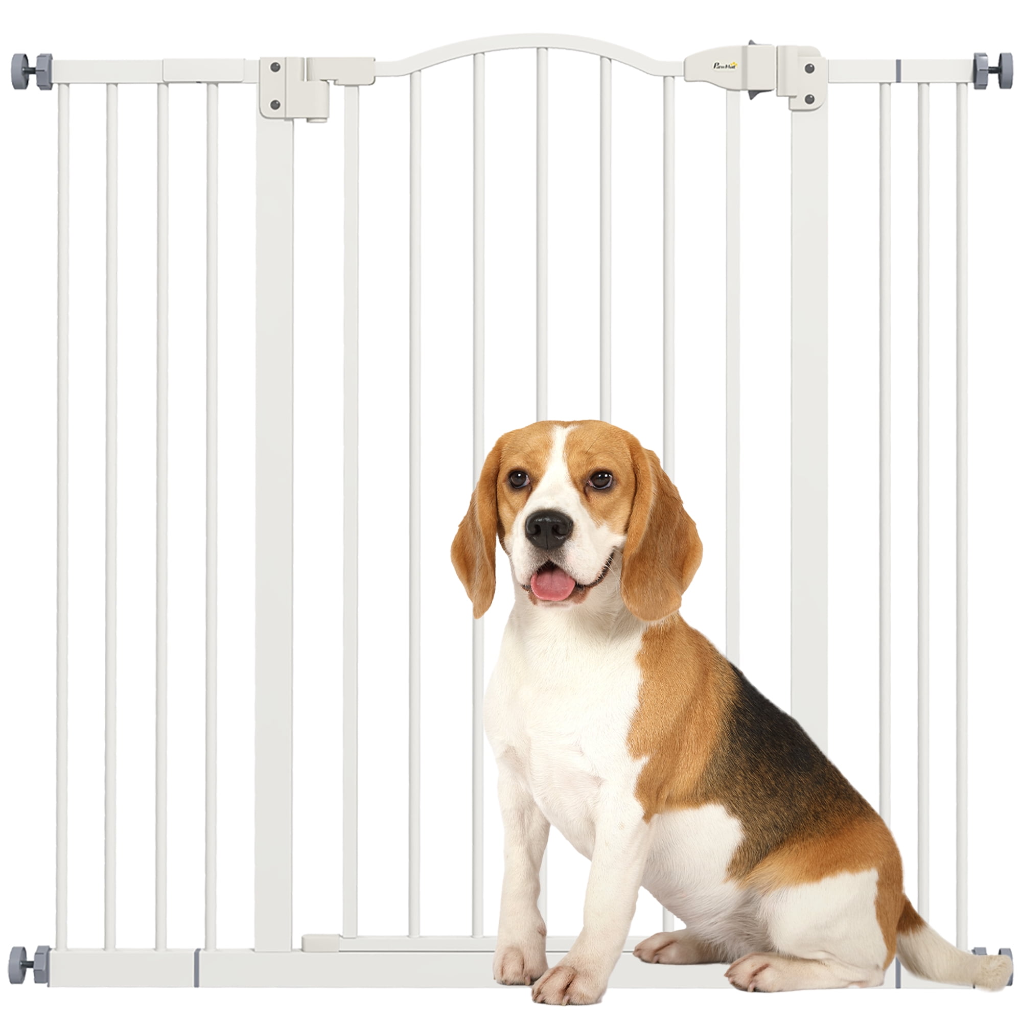 Click here for Pawhut 29-39 Pet Gate With Door Pressure Fit Dog G... prices
