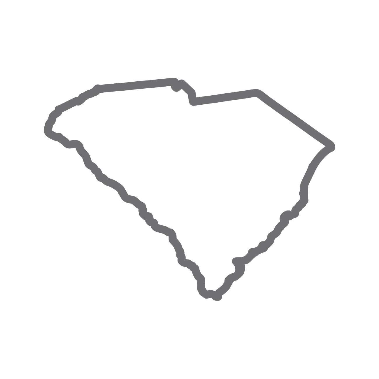 South Carolina Outline Sticker Decal Die Cut - Self Adhesive Vinyl ...