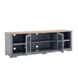 CKEASEAN Modern Entertainment Center with Fluted Glass Doors, 70 ...
