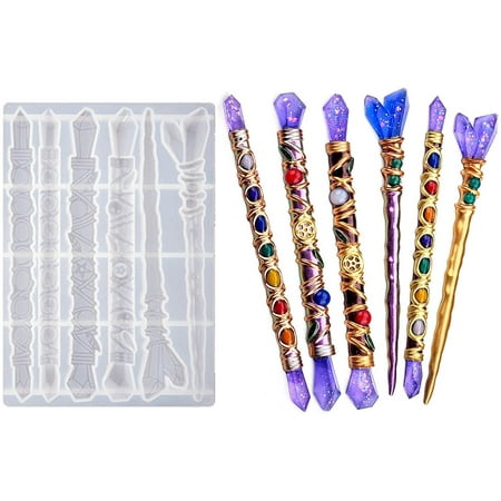 Magic Wand Silicone Mold, DIY Wand Stick Mould, Resin Jewelry Molds ...