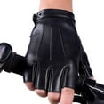 WNG Fingerless Driving Gloves PU Leather Outdoor Sport Half Finger ...
