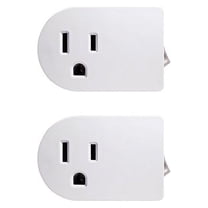 Wideskall 3-Prong Grounded Electrical Plug-In Adapter with On/Off ...