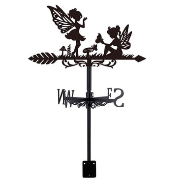 1 Set Iron Wind Direction Indicator Weathervane for Outdoor Garden Wind ...
