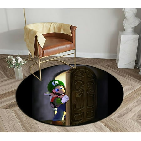 DEYOU Luigi'S Mansion Round Area Rugs Diameter 3 x 3ft Floor Carpet Mat ...