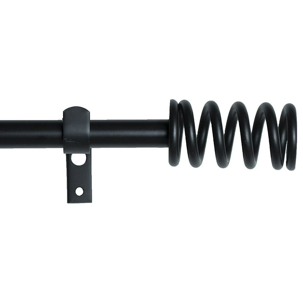Urbanest 3/4" Diameter Coil Drapery Rod, 48" to 84", Black - Walmart ...