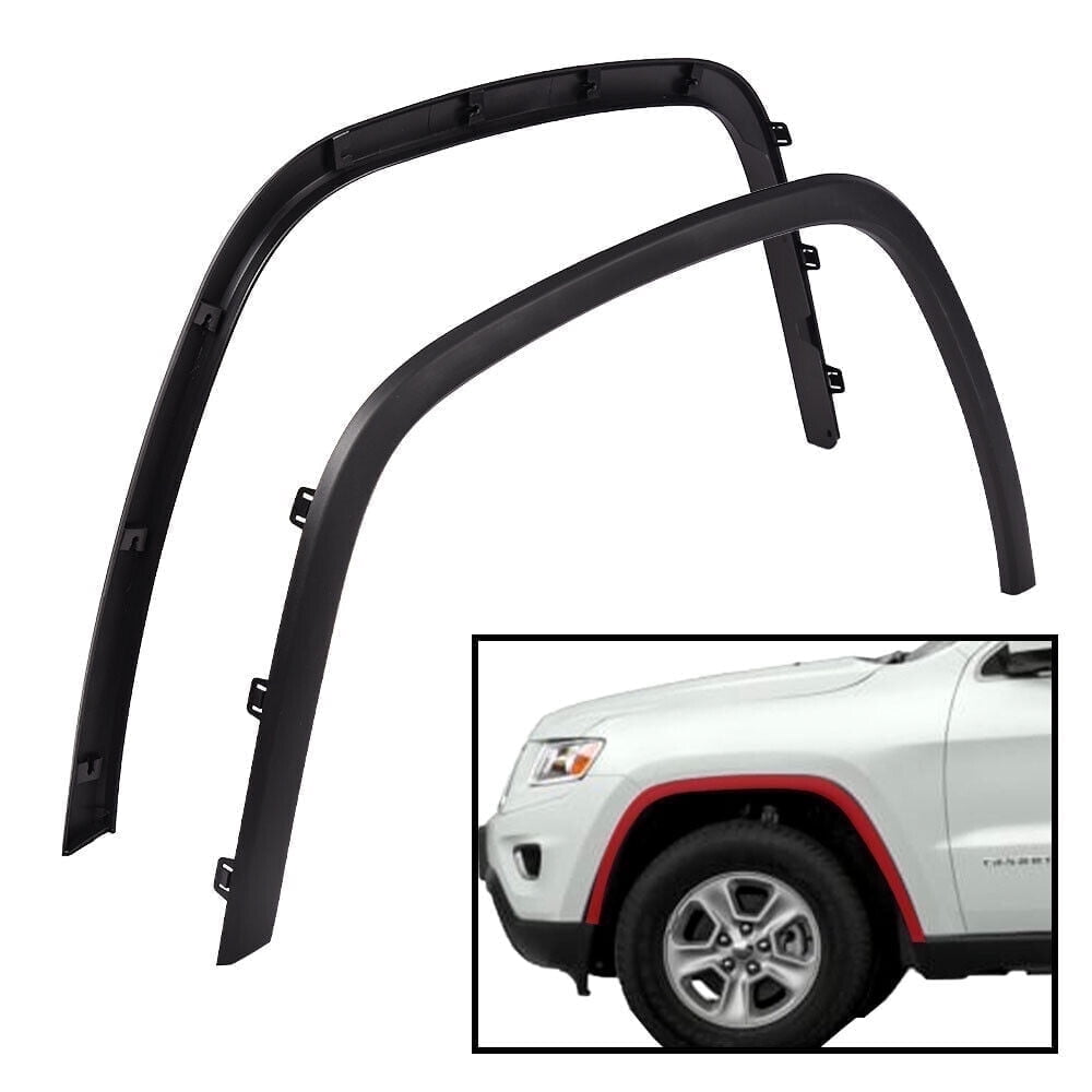 Fender Flares Fit for Jeep Grand Cherokee 2011 2016 Front Wheel Opening Molding Trim Black