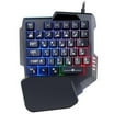 One-hand Gaming Keyboard USB 35 Keys Colorfull Backlit Portable Mini ...