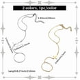 2Pcs 2 Colors Stainless Steel Link Finger Ring Bracelets Cable Chain ...