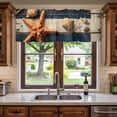 Coastal Starfish Valances for Windows, Nautical Life Orange Seashell ...