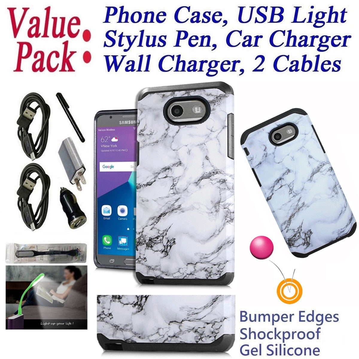 Value Pack + for 5.5" Samsung Galaxy J7 Prime On Nxt On7 Prime Case ...