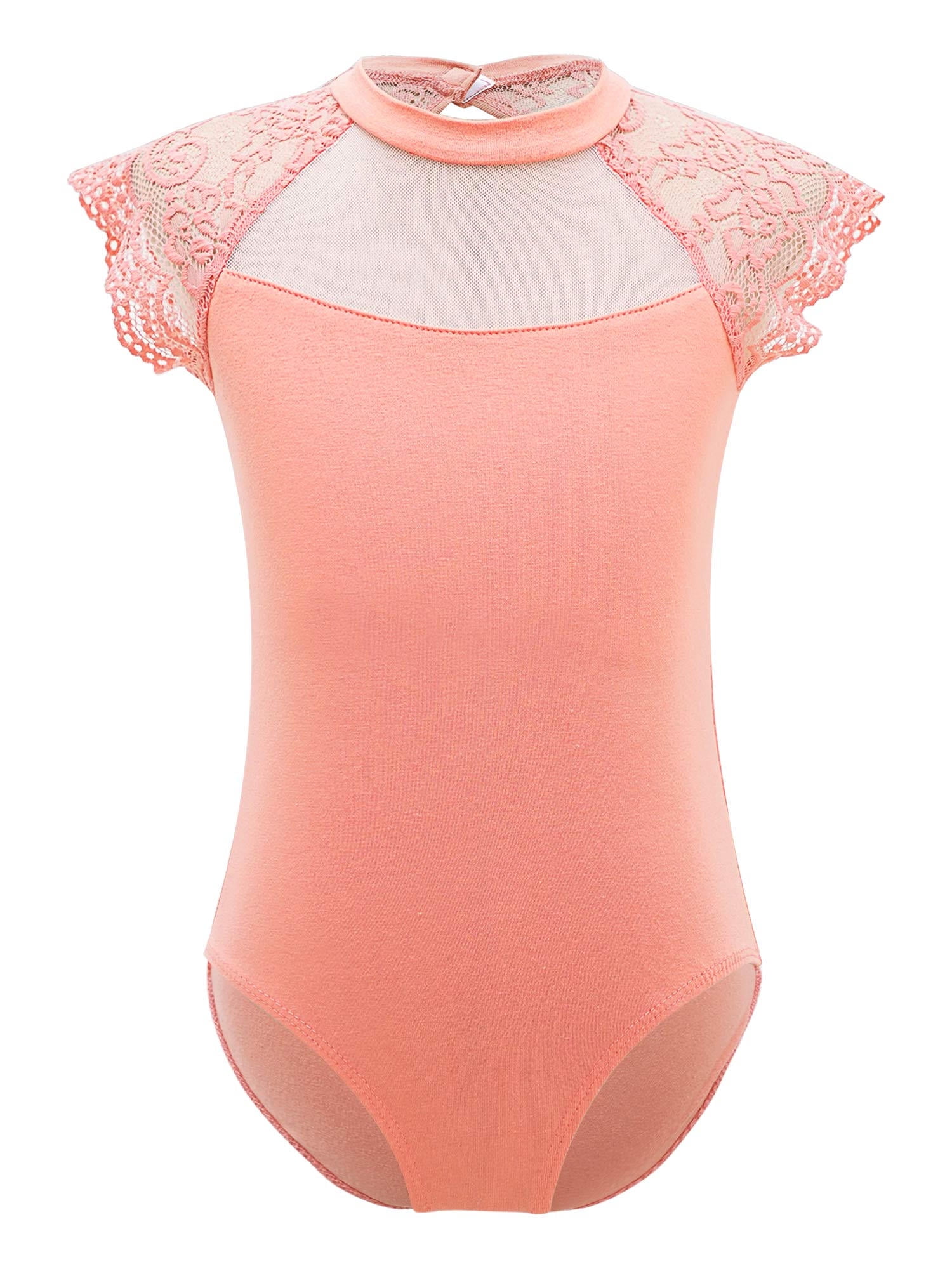 IEFIEL Kids Girls Lace Ruffle Sleeve Gymnastics Ballet Dance Tank ...