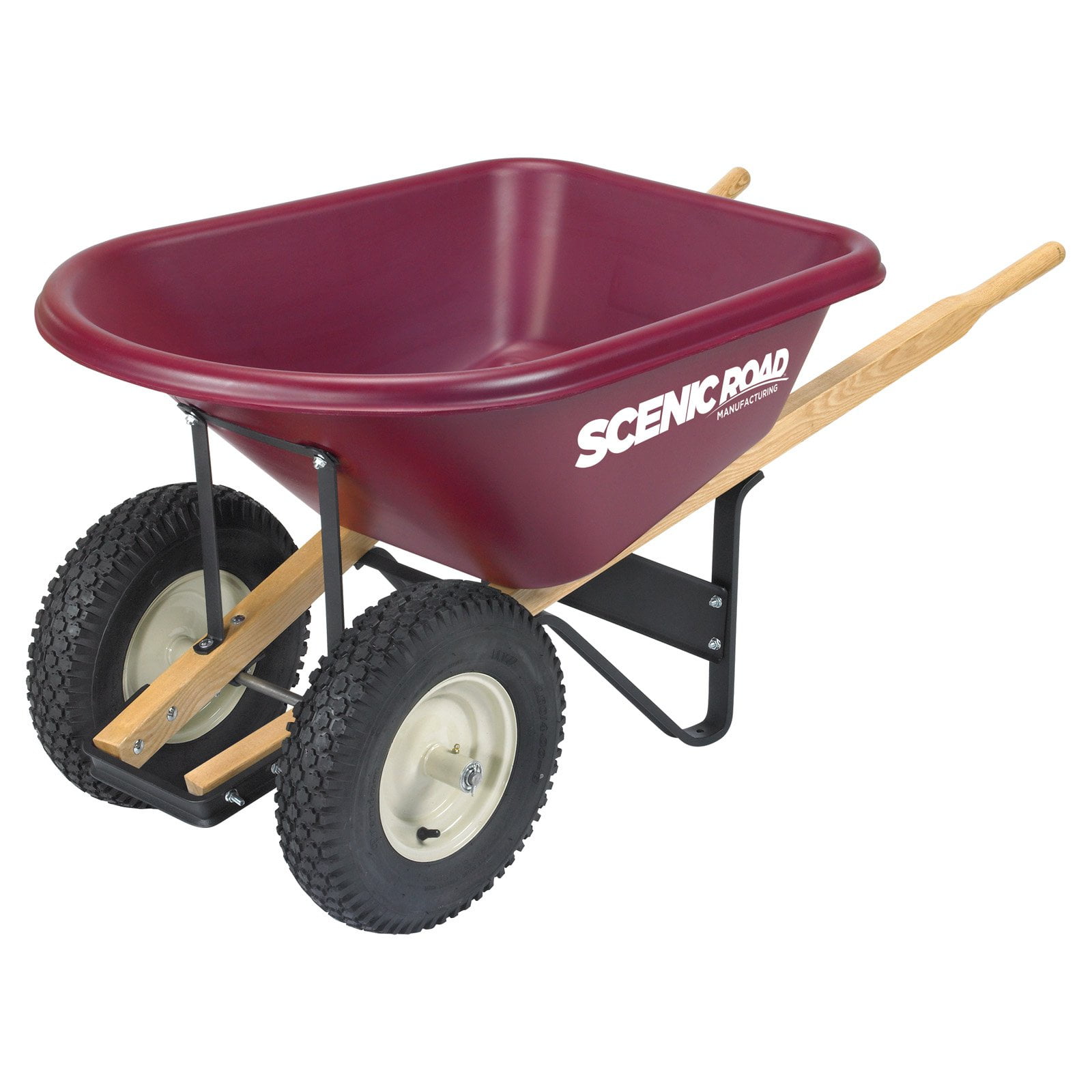 Scenic Road Dual Wheel 6 Cube Wheelbarrow - 800 lb Capacity - Walmart.com