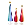 Cody Foster 19.00In Patterned Tree Set/3, Glass, Christmas Rainbow ...
