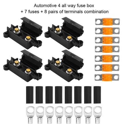 Pack of 4 Universal Car RV Supplies Yacht 1-in-1-out 12/24V Fuse Block ...