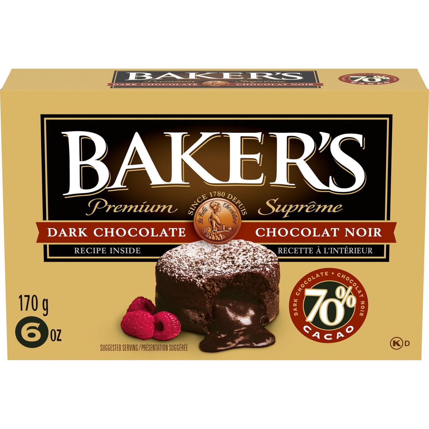 Click here for Bakers Premium 70 Dark Chocolate Baking Bar 170 G prices