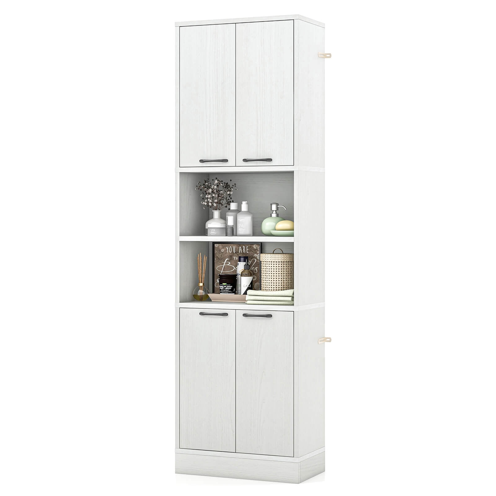 Click here for Costway 75 Tall Bathroom Storage Cabinet With 4 Do... prices
