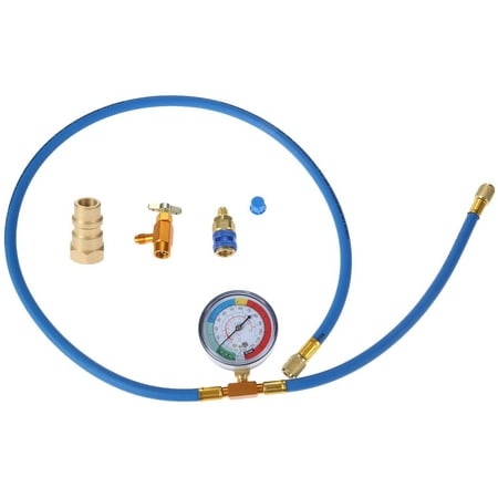 Dyfrio 59" R134A Refrigerant Recharger Hose, AC Recharge Kit with Gauge ...