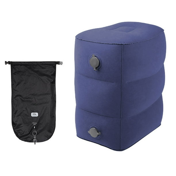 Leg Pillow Airplane Travel Stool Relaxing Inflatable Foot Rest ...