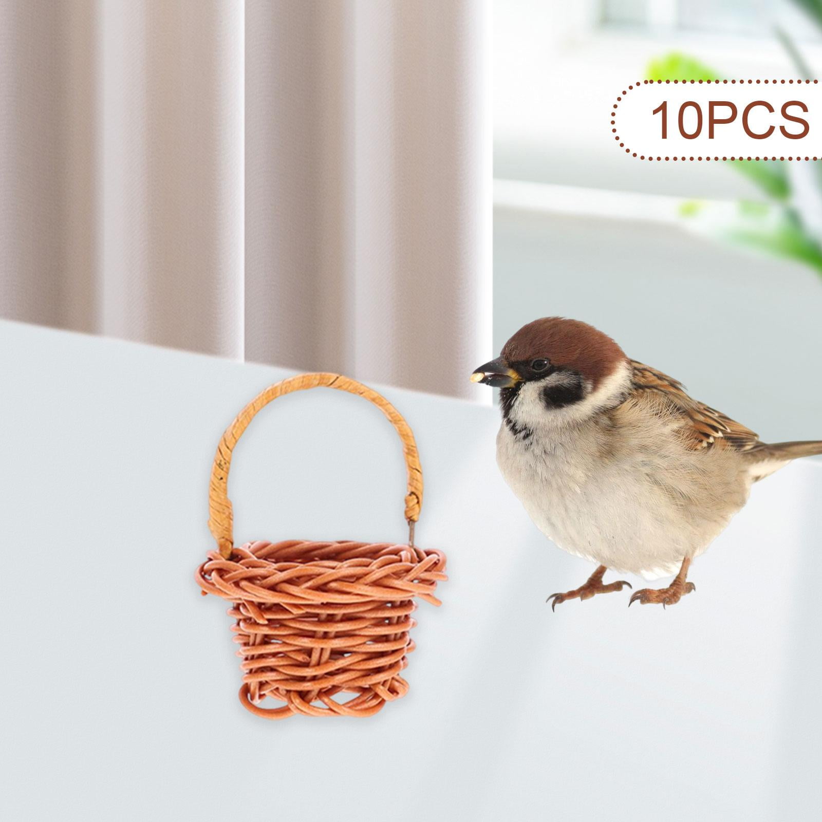 Ximing 10 Pieces Bird Toy Foraging Basket Parakeet Toy,Shredding ...