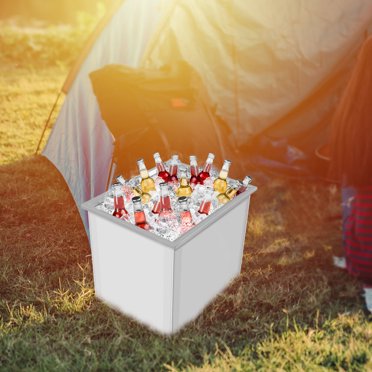 Miumaeov 47L Drop in Ice Chest Rectangle Stainless Steel Ice Bin Cooler ...