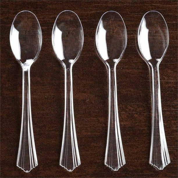 Efavormart 125 Pieces - 7" Dapper Clear Chambury Plastic Disposable ...