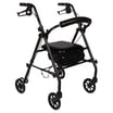 Equate Folding Walker with 5-in Wheels, Black, 350 lb Weight Capacity ...