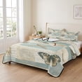 Full Quilt Bedding Set Tropical Beach Shell Coral Butterfly Breathable ...