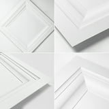 White 2 ft. x 2 ft. Decorative Square Drop Ceiling Tile, Lay-In PVC ...