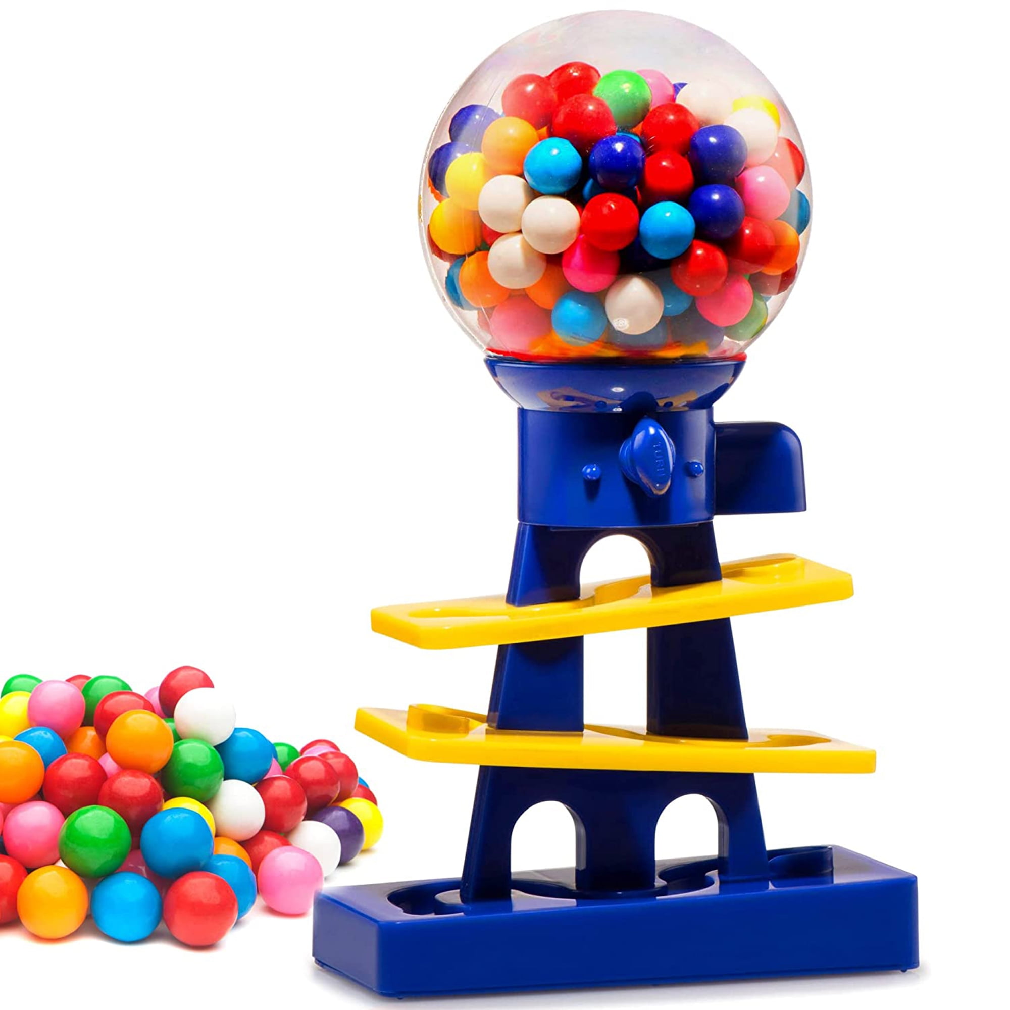 Playo Tower Gumball Candy Dispenser Machine & Toy Bank for Kids, Blue ...